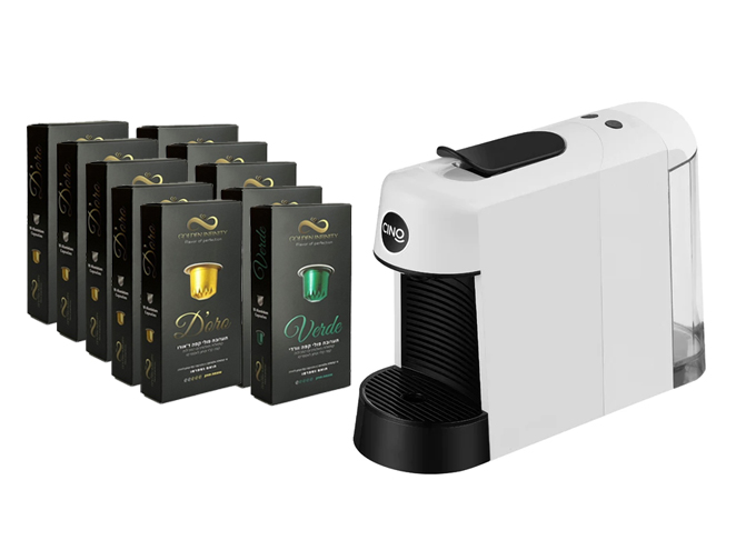 מכונת קפסולות Pinta CINO פינטה +200 קפסולות